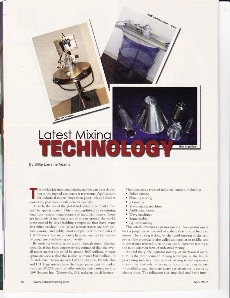 Industrial Mixing Technology - JBW Systems
